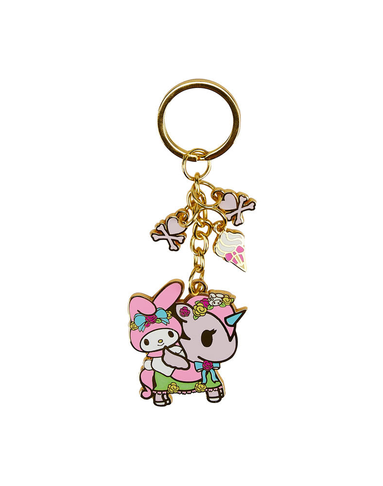 tokidoki x Kuromi & My Melody Garden Party My Melody Charm Keychain